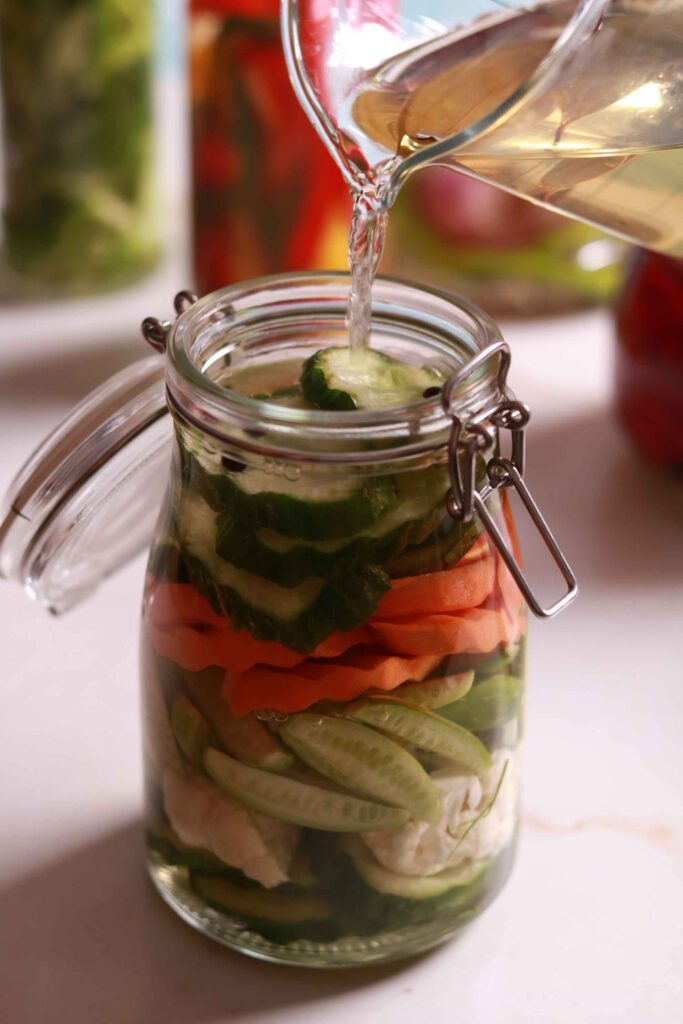 Pickled Vegetables (Sirke wali Subzi), crunchy delight to your meal